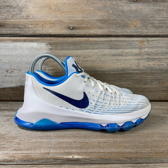 Nike | Shoes | Nike Kd 8 Gs White Midnight Sneakers | Poshmark